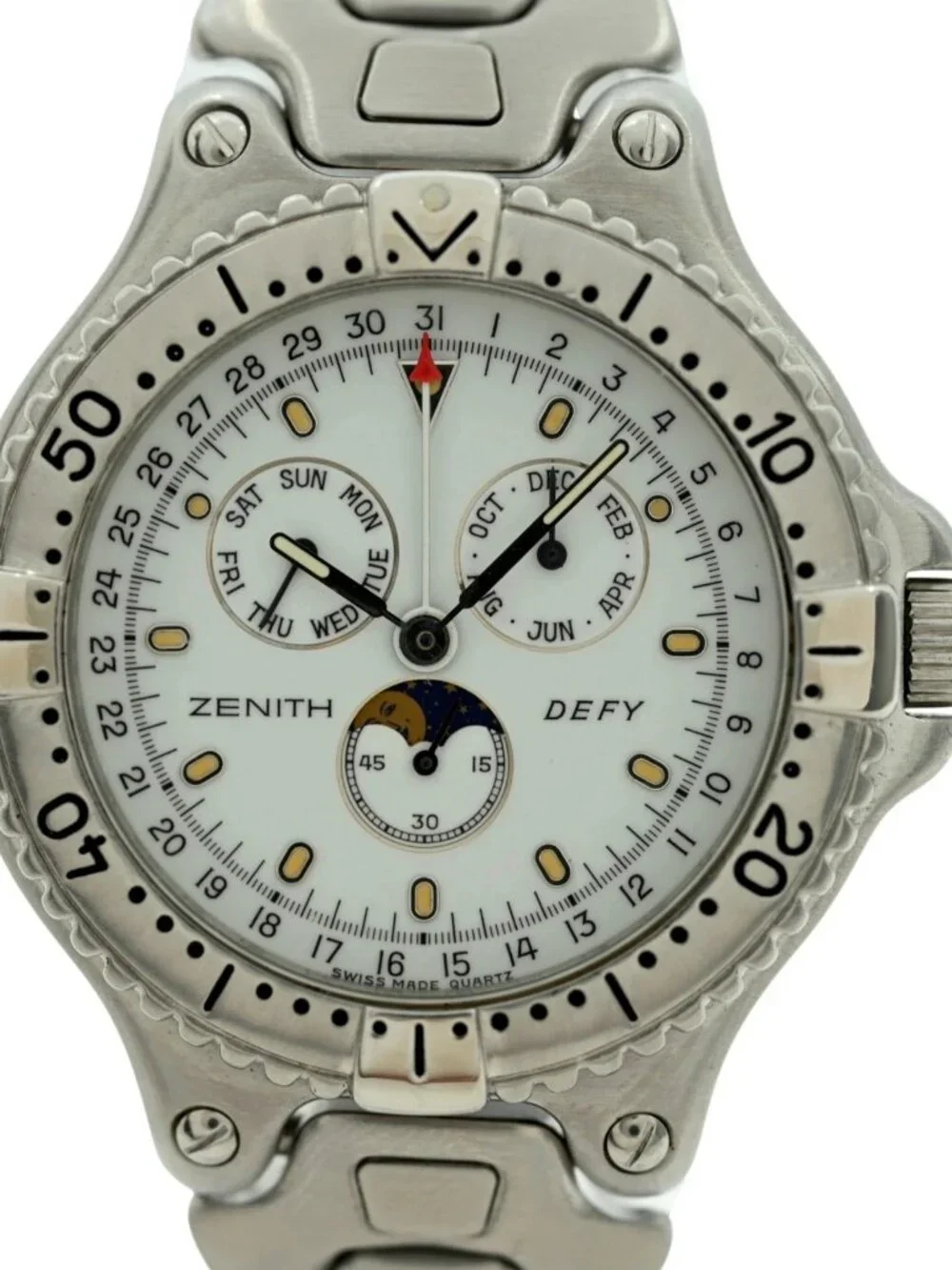 Zenith | Accessories | Zenith 39mm Mens Defy Triple Calendar White Moon ...